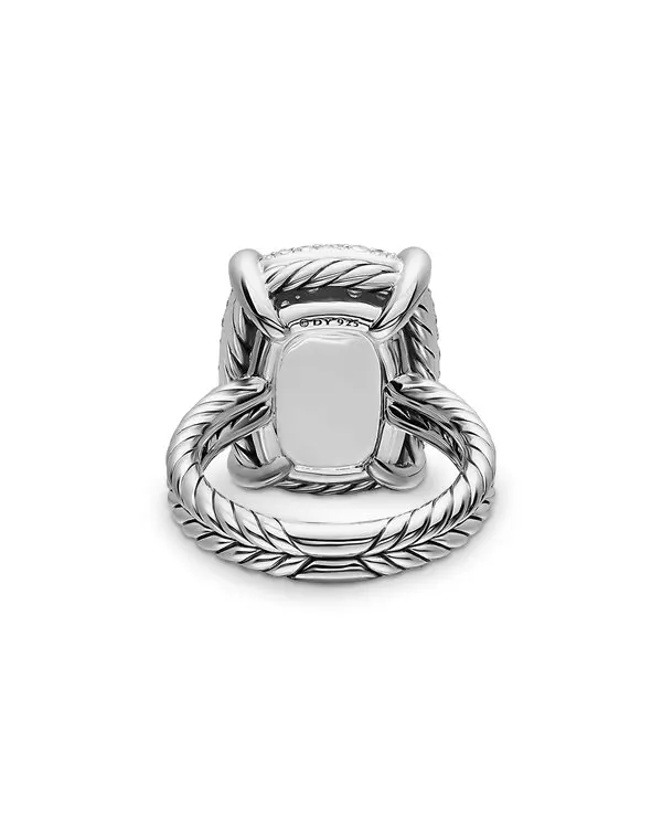 David Yurman Chatelaine Elongated Diamond Ring - Silver