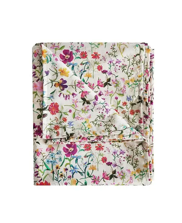 COCO & WOLF Liberty Fabric Print Flat Top Sheet, Twin - Linen Garden