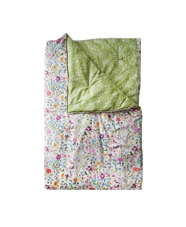 COCO & WOLF Liberty Fabric & Capel Pistachio Heirloom Quilt, Twin - Linen Garden