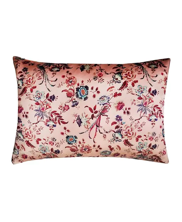 COCO & WOLF Liberty Fabric Print Silk Pillowcase, Standard - Jannah Dusky Pink