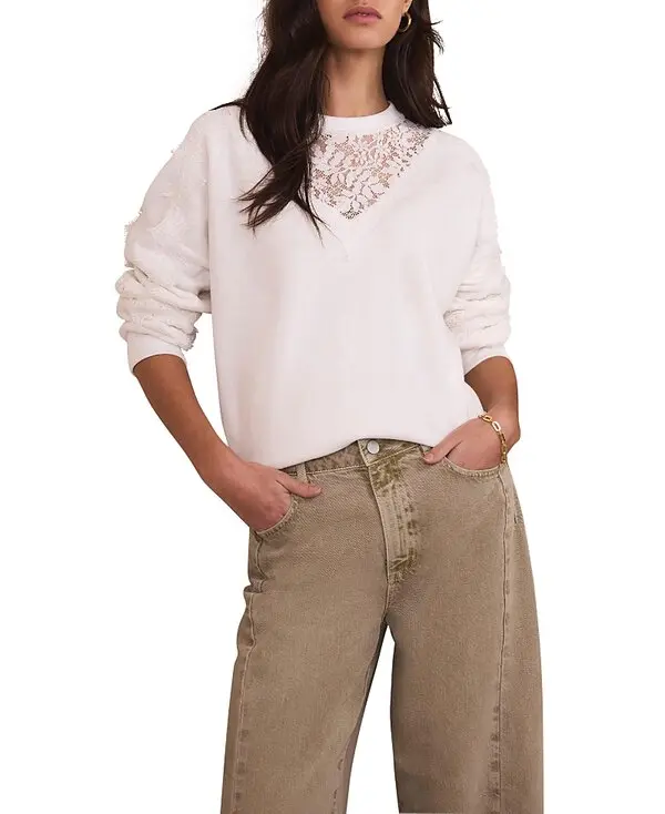 Mint Velvet Broderie Detail Sweatshirt