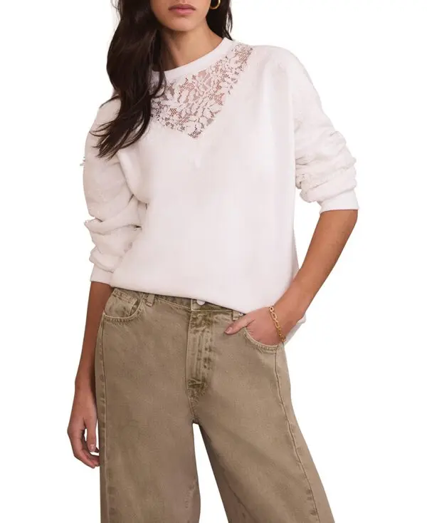 Mint Velvet Broderie Detail Sweatshirt