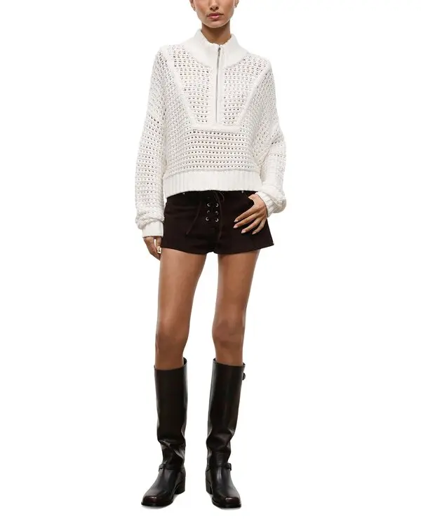 Staud Hampton Open Knit Sweater - Ivory
