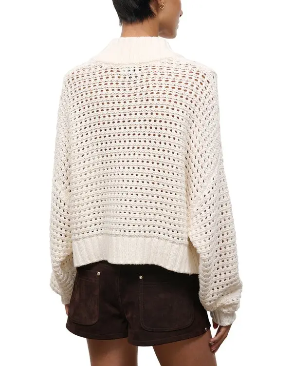 Staud Hampton Open Knit Sweater - Ivory