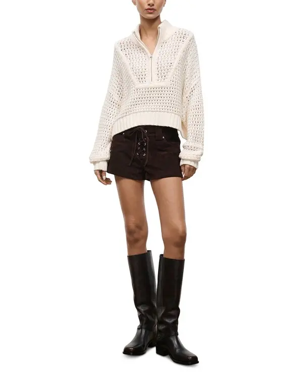 Staud Hampton Open Knit Sweater - Ivory
