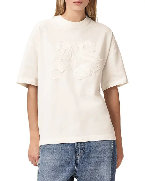 ALLSAINTS Insignia Etta Tee - Mallow White