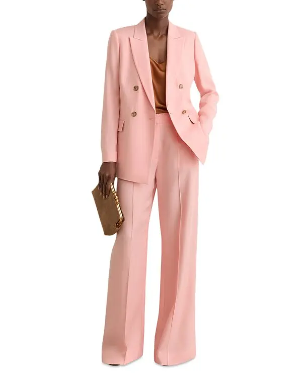 REISS Magda Double Breasted Suit Jacket - Pink