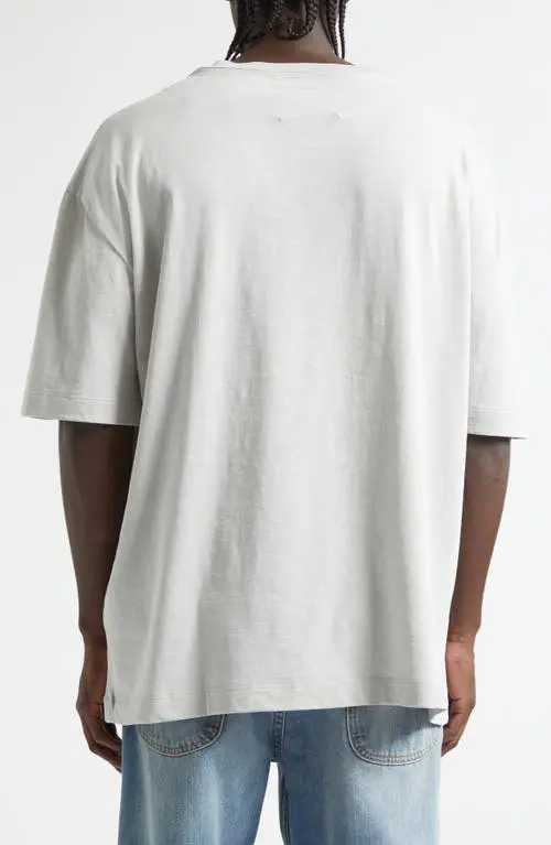 MAISON MARGIELA Numerical Logo Embroidered Graphic T-shirt - Pearl Grey