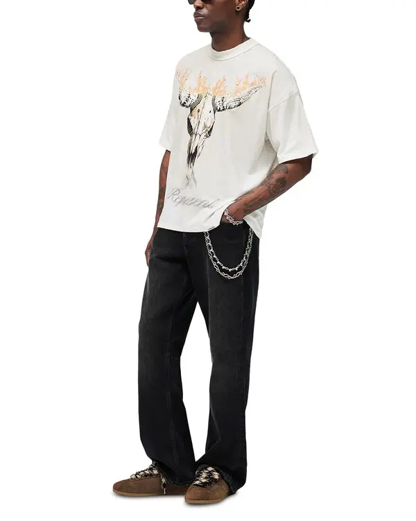 REPRESENT British Cowboys Logo Graphic Tee - Ecru