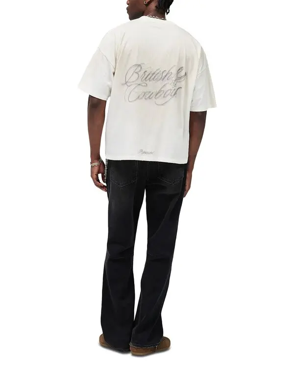 REPRESENT British Cowboys Logo Graphic Tee - Ecru