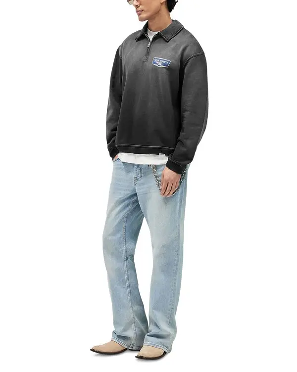 REPRESENT Quarter Zip Logo Sweatshirt - Black