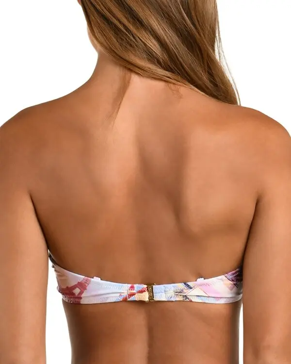 L'Agence Alexandria Postcard Print Structured Bikini Top - Multi