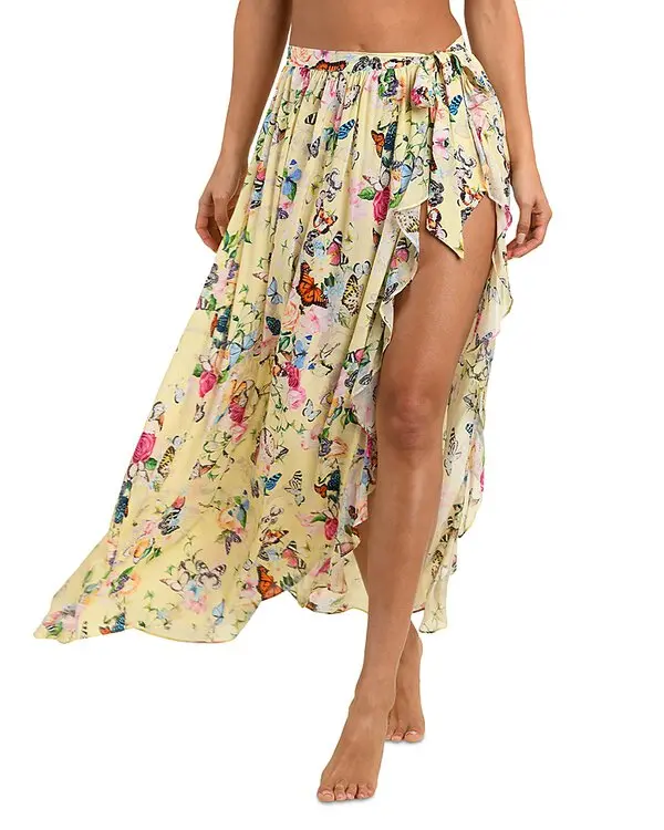 L'Agence Garden Butterflies Klaire Maxi Skirt - Multi