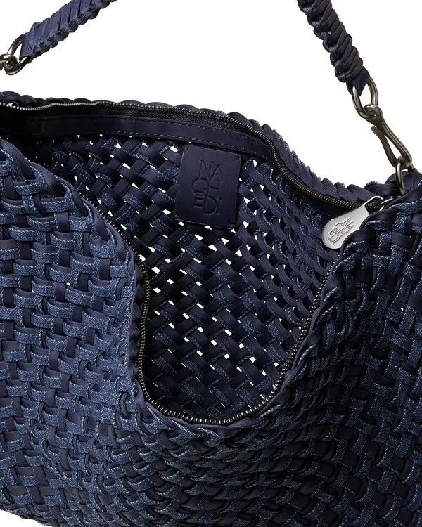 NAGHEDI Porto Medium Double Weave Half Moon Bag