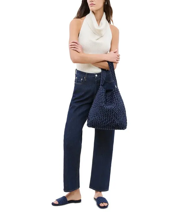 NAGHEDI Nomad Medium Double Weave Hobo Bag - Indigo