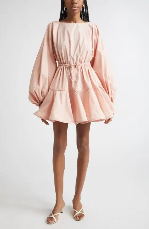 Zimmermann Alchemy Long Sleeve Minidress - Peach