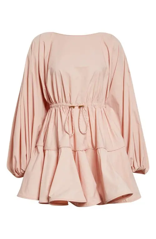 Zimmermann Alchemy Long Sleeve Minidress - Peach