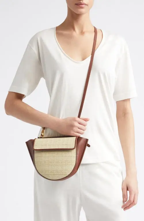 WANDLER Hortensia Mini Handbag - Beige Raffia