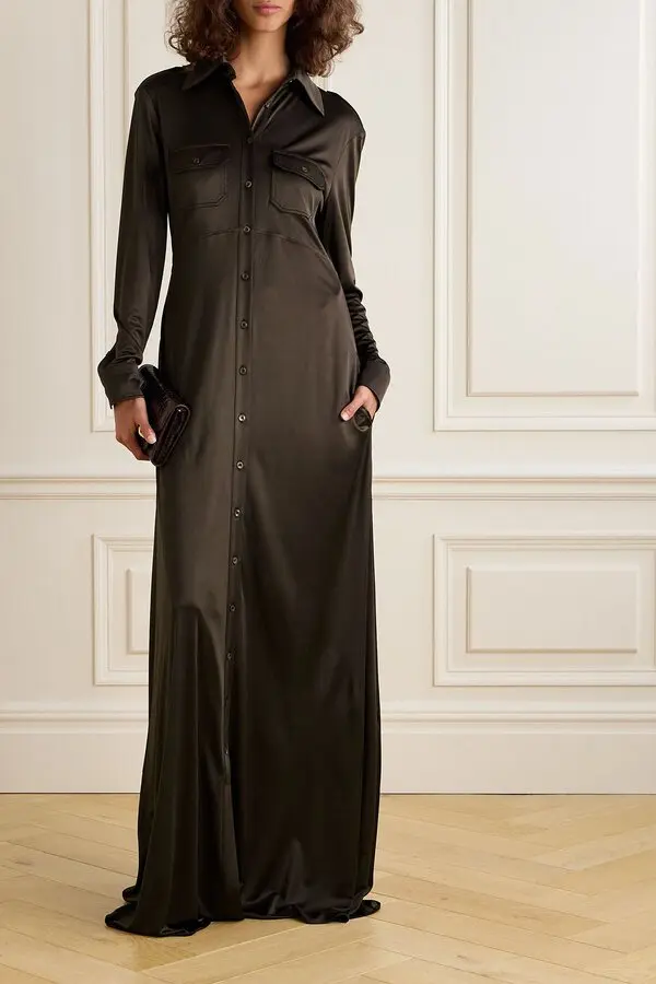 TOM FORD Satin Gown - Chocolate