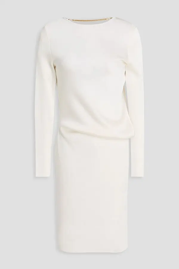 TOM FORD Knitted Mini Dress With Open Back - Ivory