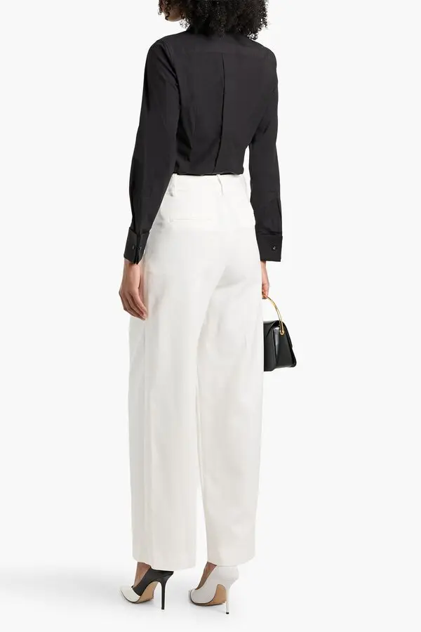 Max Mara Knut Cotton-blend Poplin Shirt - Black