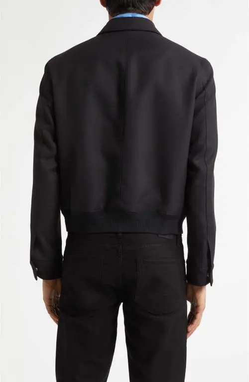 TOM FORD Lacquered Wool & Silk Tricotine Battle Jacket
