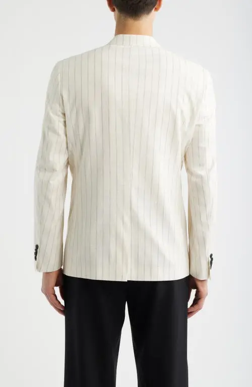 ALLSAINTS Ridley Slim Fit Pinstripe Double Breasted Sport Coat