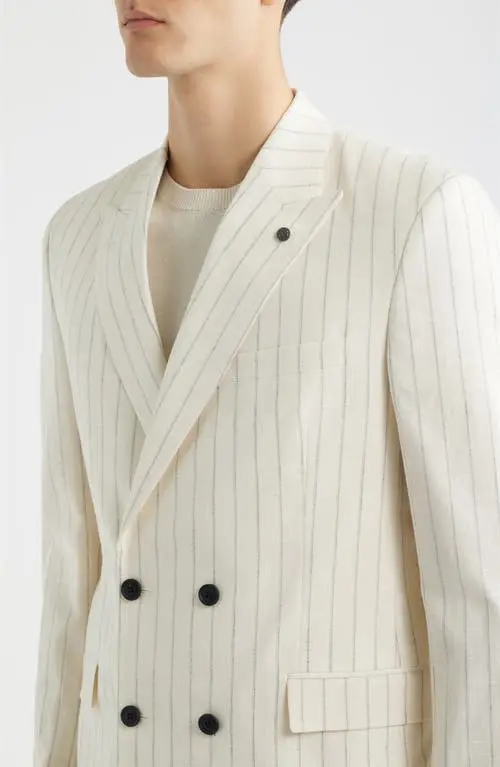 ALLSAINTS Ridley Slim Fit Pinstripe Double Breasted Sport Coat