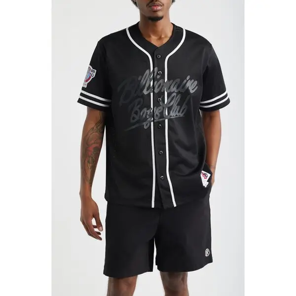 BILLIONAIRE BOYS CLUB Big Chew Baseball Shirt - Black