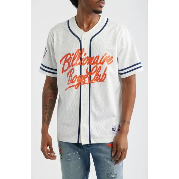 BILLIONAIRE BOYS CLUB Big Chew Baseball Shirt - Ecru