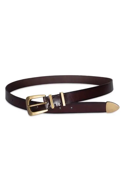 ALLSAINTS Calfskin Leather Belt - Brown