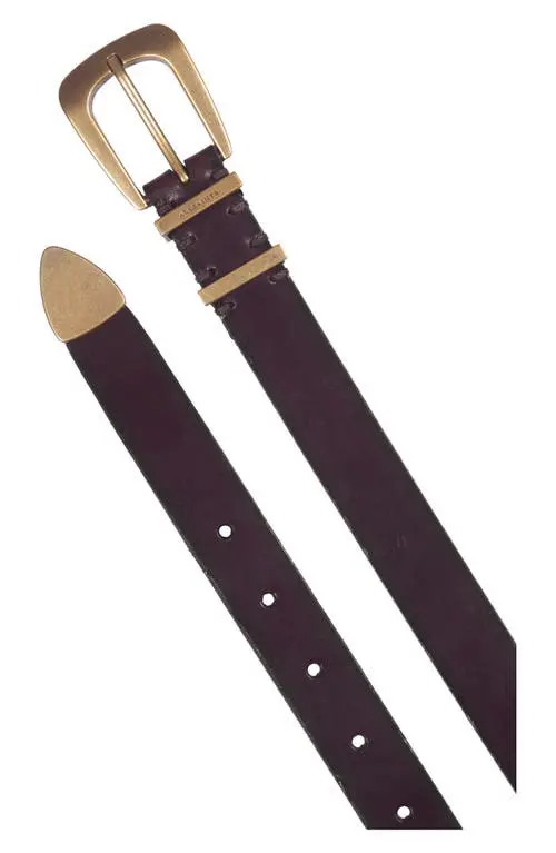 ALLSAINTS Calfskin Leather Belt - Brown