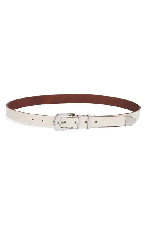 ALLSAINTS Calfskin Leather Belt - Gypsum White