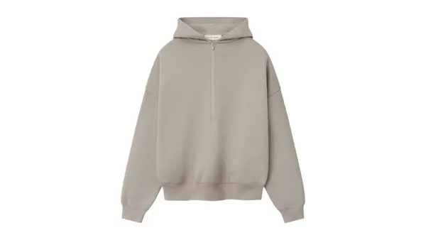 Fear Of God Essentials Property Lounge Half Zip Hoodie - Seal