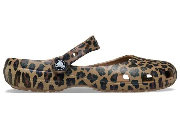 CROCS Classic Ballet Flat - Sepia/leopard