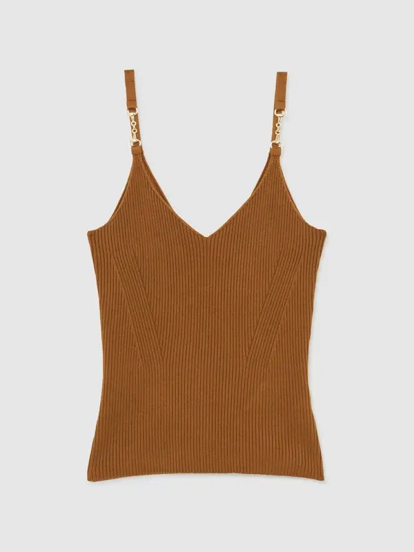 ATELIER Silk-blend Rib-knit Cami