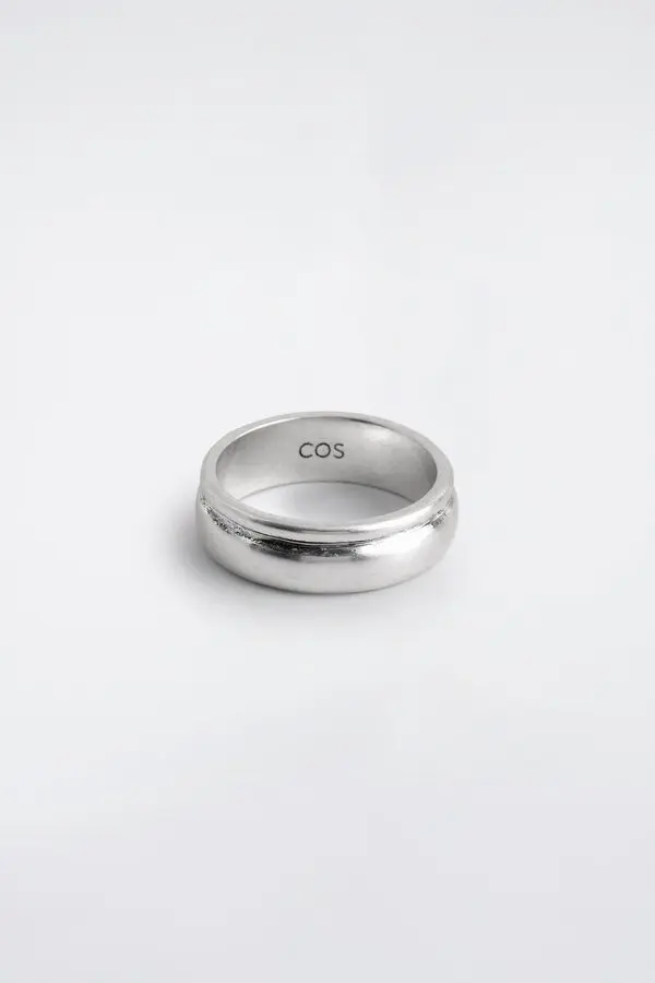 Cos Double-band Ring - Silver-colored
