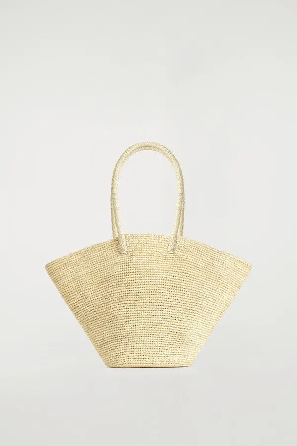 Cos Hand-woven Market Tote - Beige