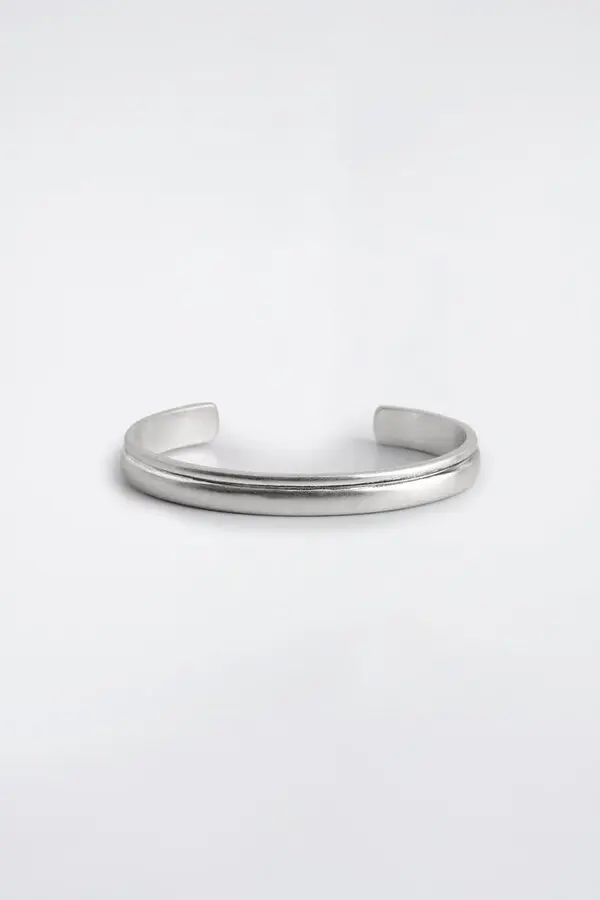 Cos Double-band Cuff - Silver-colored
