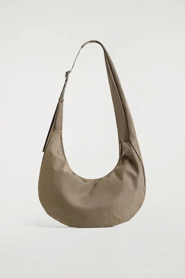 Cos Curved Crinkled-shell Crossbody Bag