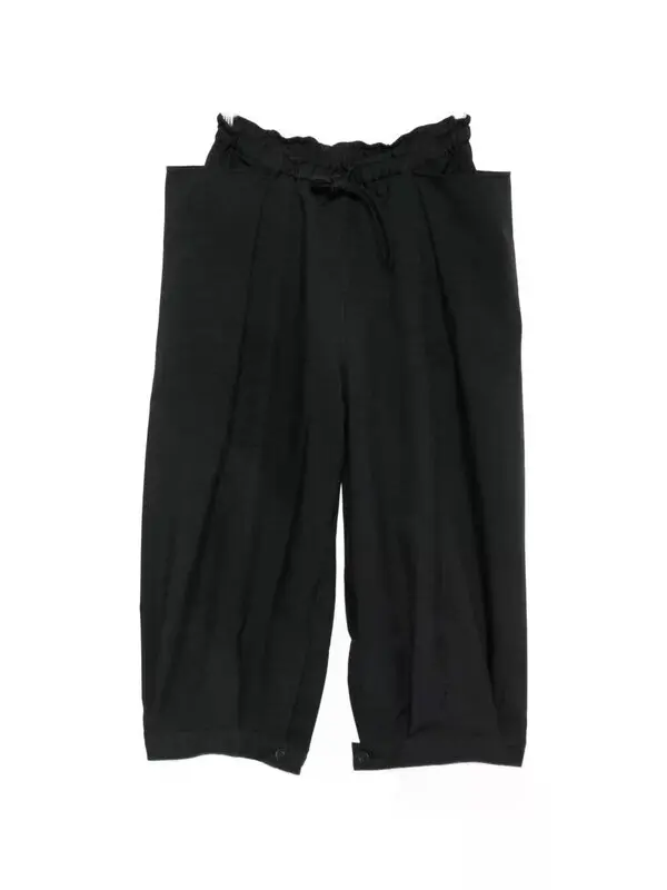 Y3 Drawstring Waist Trousers With Buttoned Cuffs