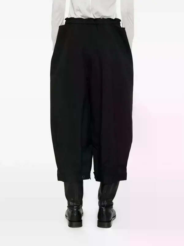 Y3 Drawstring Waist Trousers With Buttoned Cuffs