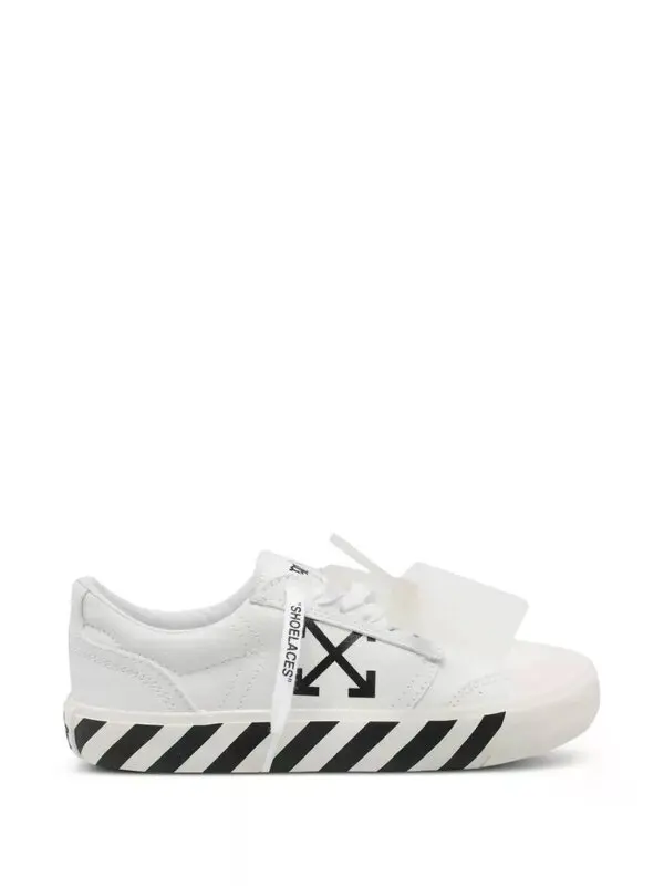 Off-White Arrows-print Striped Sneakers - White
