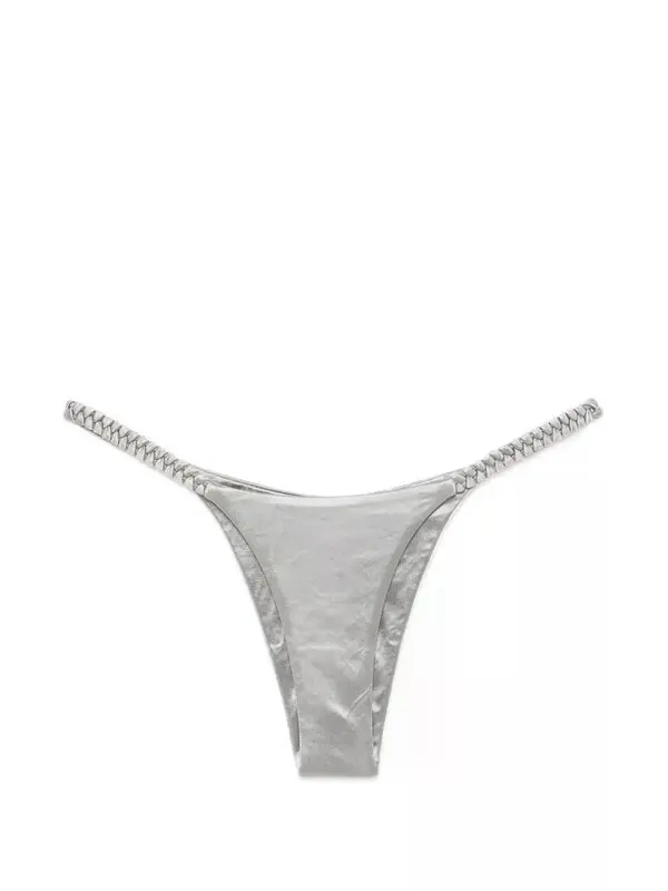 ISA BOULDER High Weave Bikini Bottom - Silver