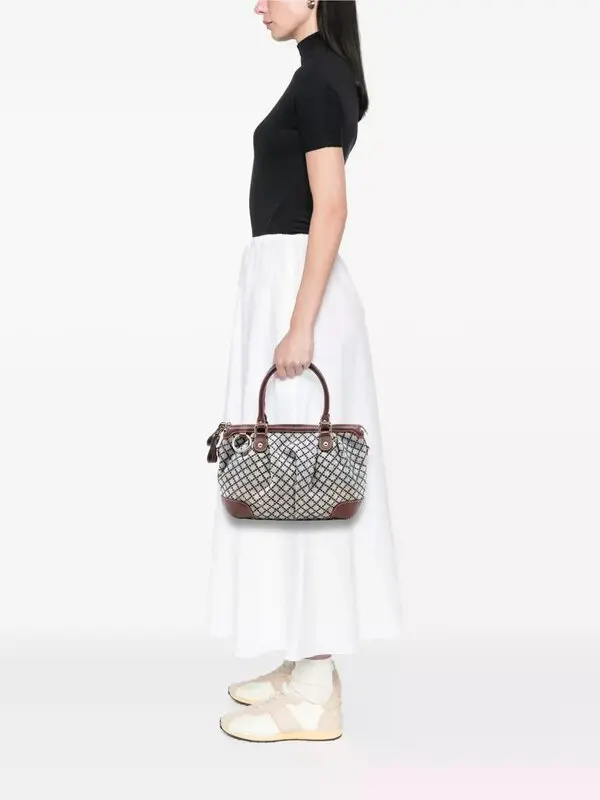 Gucci Diamante Canvas Sukey Satchel