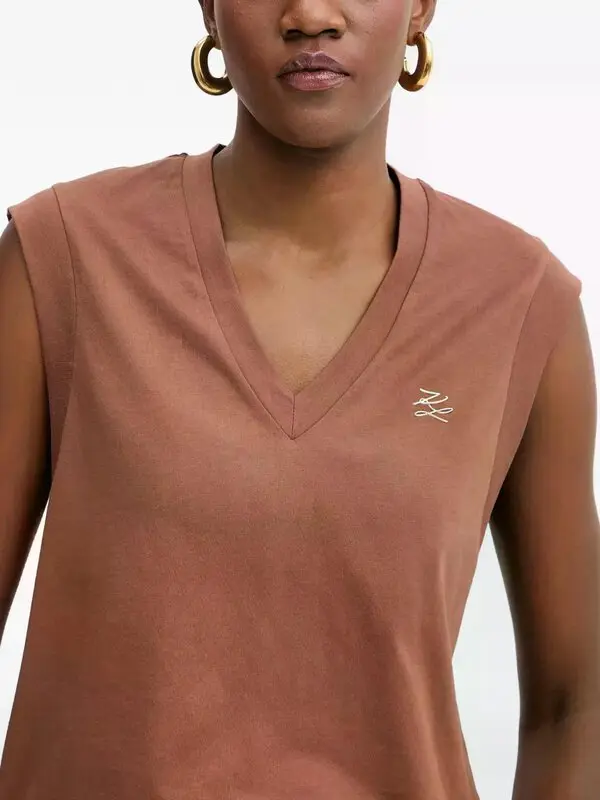 Karl Lagerfeld Sleeveless V-neck Vest