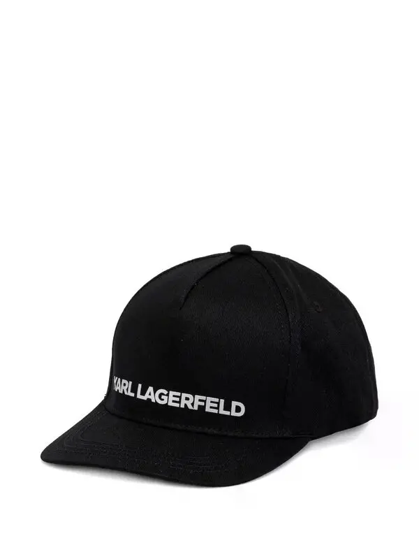 Karl Lagerfeld Logo-lettering Curved-peak Cap - Black
