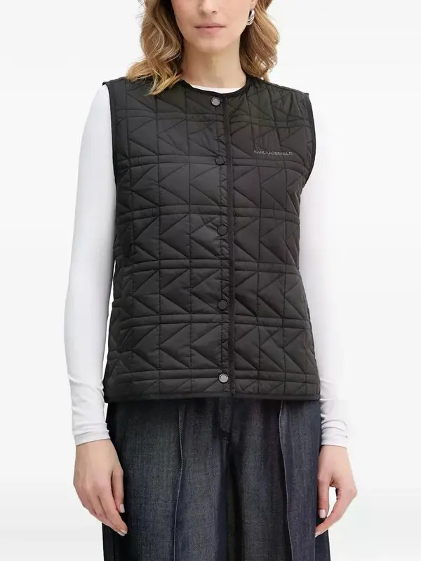 Karl Lagerfeld Quilted Vest - Black
