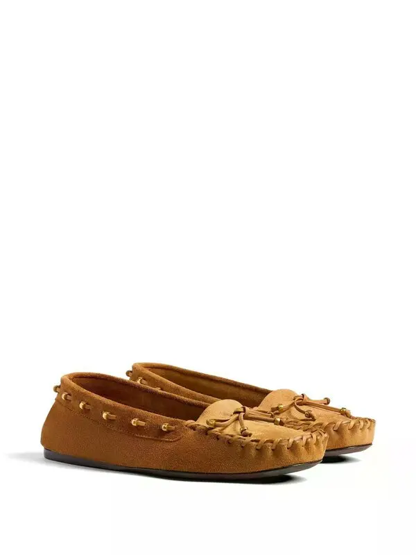 Khaite Milly Leather Loafers - Brown