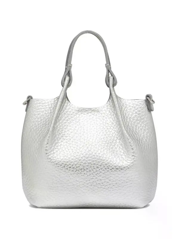 GIANNI CHIARINI Dua Leather Shoulder Bag - Silver